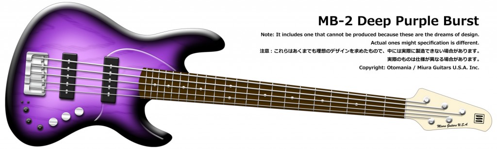 MB-2 Deep Purple Burst | Miura Guitars U.S.A.