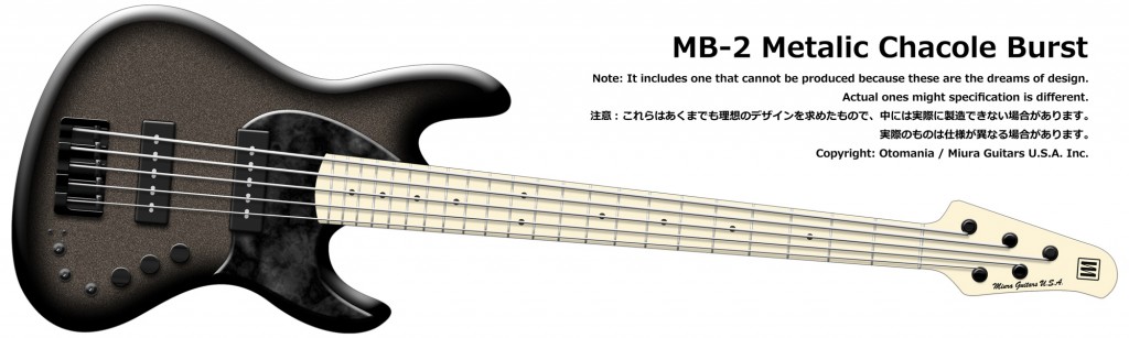 MB-2 Metalic Chacole Burst | Miura Guitars U.S.A.